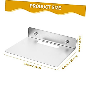 SOLUSTRE Speaker Stand 2pcs Wall Shelf Webcam Stand Shelving Brackets Wall Mounted Shelves Shelves for Wall Decor Small Shelf for Wall Camera Holder Space Aluminum Router Monitor Speaker Stands