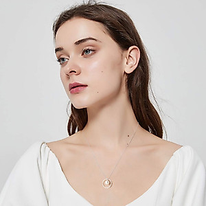 Gifts for Great Grandma - Sterling Silver Twisted Eternity Ring with Pearl Great Grandma Necklace - Great Grandma Birthday Christmas Best Great Grandma Gifts Jewelry