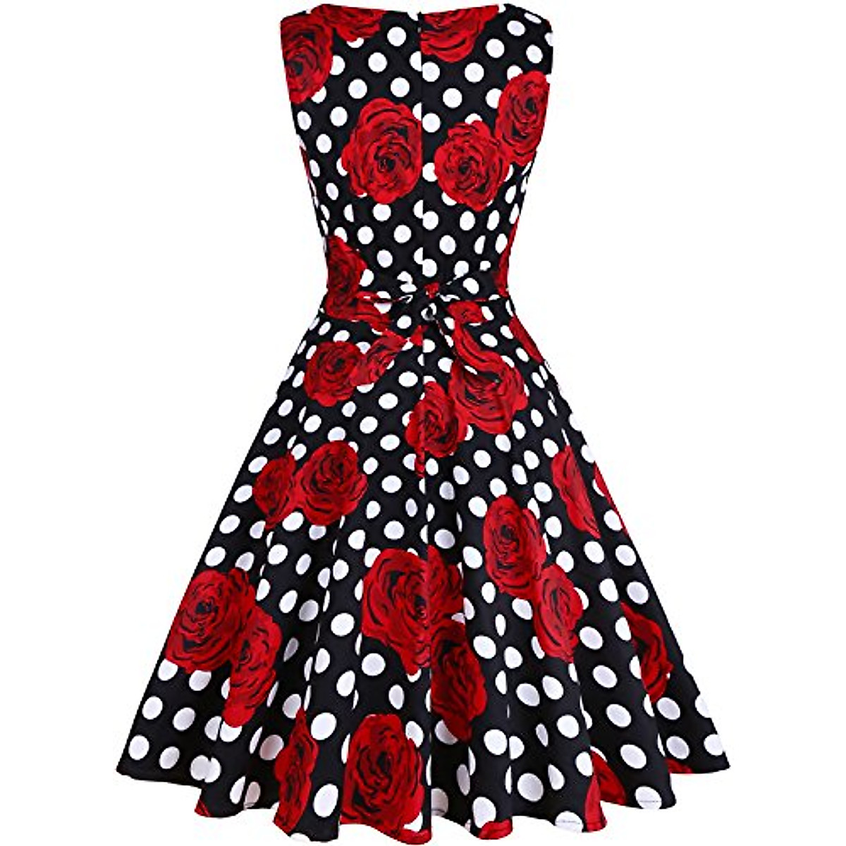 OWIN Women's Vintage 1950's Floral Spring Garden Picnic Dress Party Cocktail Dress