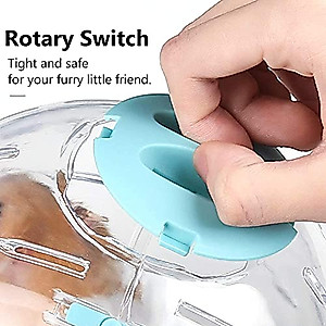 Hamster Exercise Ball 12cm 4.73inch Transparent Hamster Ball Running Hamster Wheel Cute Exercise Mini Ball for Dwarf Hamsters to Relieves Boredom and Increases Activity Chinchilla Cage(S, Blue A)