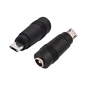 AAOTOKK Micro DC Power Adapter DC5.5x2.1mm to Micro USB 5V DC Power Supply Charging Cables Connector for Cellphone, Tablet,MP3 and Micro USB Device.(2Pack-Micro)