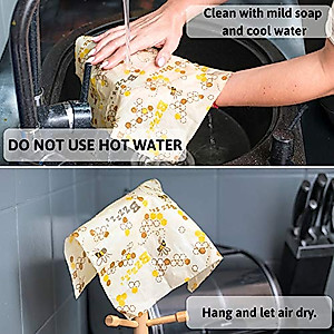 Beeswax Wrap by VertexKIT - ECO-Friendly Reusable and Washable Wraps - Biodegradable Reusable - Plastic-Free, Alternative and Sustainable Food Storage - Re-washable All Natural - Keeps Produce Fresh