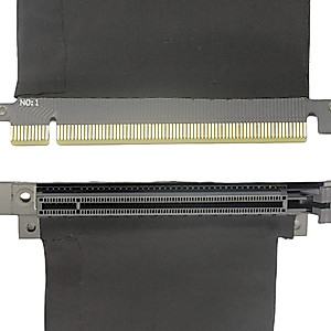 Pci-E 16x Riser Card,PCI Express 3.0 16X Extension Cable 90 Degree High Speed Riser Card -70mm