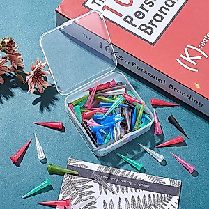 Auniwaig 120PCS Plastic Tapered Pinhead 25 Gauge TT Adhesive Dispensing Tip 1.6mm Tip ID Smoothflow Tapered Tips Dispensing Needle Tips Accessory Parts for Glue Epoxy Dispensing