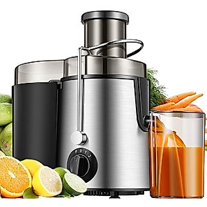 Juicer Machines, Vxdoirk 3" Wide Mouth 400W Centrifugal Juicers for Vegetable and Fruit, Juice Extractor with 3-Speed Setting, Easy to Clean, BPA Free