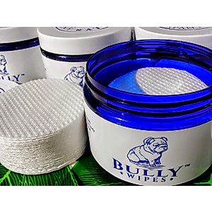 Bully Wipes - Bulldog Wrinkle Wipes Specifically for Bulldog Breeds All Natural Organic Formula Refreshing Botanical Scent - Removes Dirt - Safe to use Around Eyes, Ears, Paw, Wrinkles!