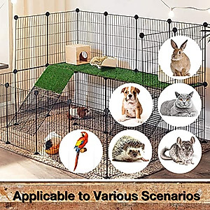 XLX TURF Chickens Nesting Box Pads, Thick Artificial Grass Mat for Chicken Coop Bedding, 13"x13", 6 Pack