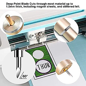 Premium Fine Point Cut Blades, Explore Deep Point Blades and Housing Compatible with Cricut Maker Cricut Explore One Explore Air and Explore Air 2 Cutting Machines