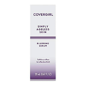 COVERGIRL Simply Ageless Blurring Serum, Anti Wrinkle Serum, Face Serum, 1 Pack,Skin Tightening Serum, Reduces Fine Lines, Formulated with Vitamin A & E, Argan Oil, Coconut Oil