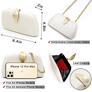Before & Ever Evening Bag - Small Clutch Purses for Women Wedding - Women's Evening Handbags - Women's Clutch Handbags Formal Crossbody Evening Clutch - Sparkly Womens Clutch Purse Pearl Shimmer