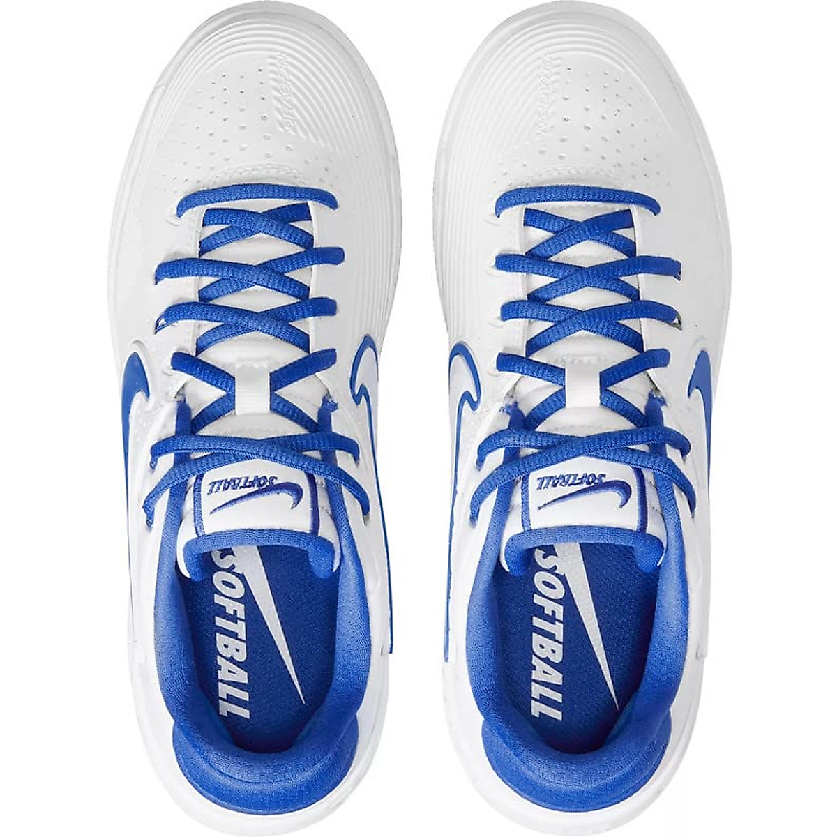 Nike Women's Zoom Hyperdiamond 3 Elite CS Softball Cleat (10, White/Game Royal-White)