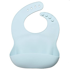Silione Baby Feeding Set Including Baby Suction Plate/Todder Plates For Self Feeding Training With Divided Design/Soft spoon/Fork/Adjustable Bib Toddler Dish Kit(Grey C)