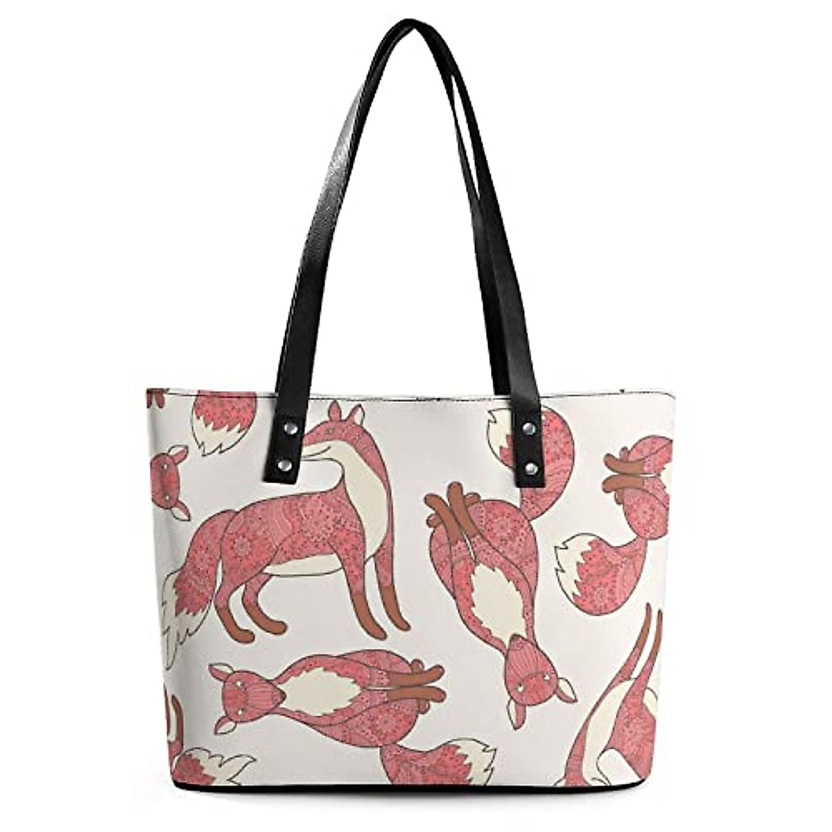 Womens Handbag Foxes Leather Tote Bag Top Handle Satchel Bags For Lady