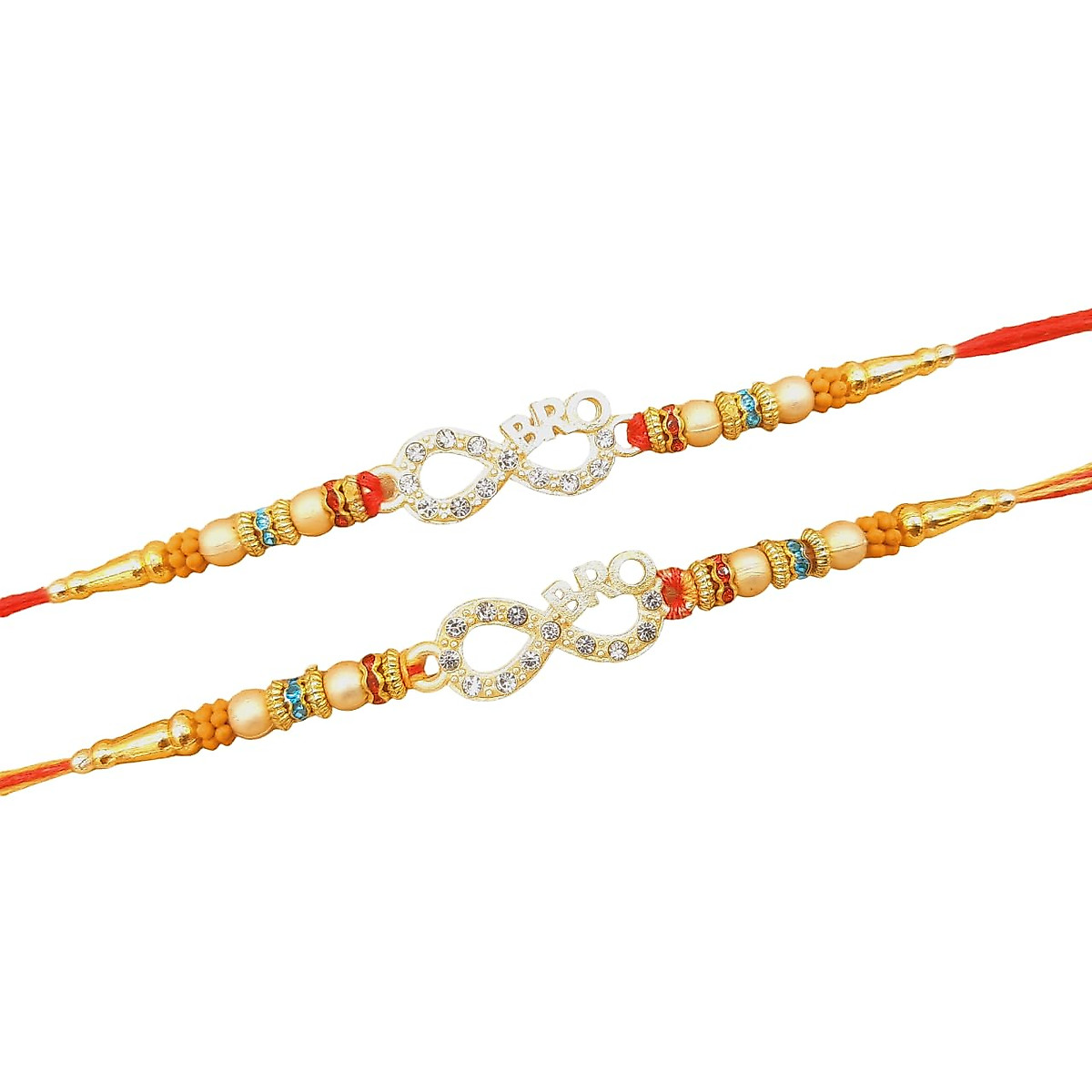 Rakhi Traditional for Brother Sister, Beautiful & Fancy Designer Raksha Bandhan Rakhi Gift for loving Brother/Sister, Father and Family. (Design 3 - Super Snake designer Rakhi - Set of 2, Small)