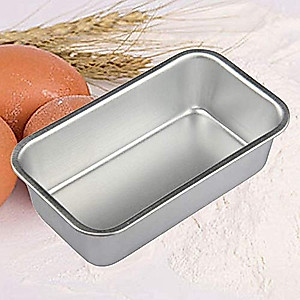 PRIZOM 4Pcs Aluminum Loaf Tin Rectangular Non-Stick Bread Mould Bread Loaf Pans Kitchen Dining Bar Supplies