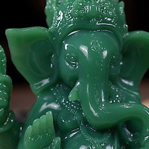 Seyee-bro Lord Ganesh Statues - Ganesha Idol Figurine - Elephant God Buddha Sculpture for Home Car Decor…