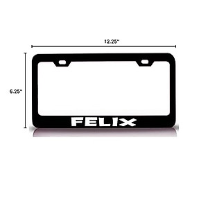 Custom Brother - Felix Male Name Metal Car SUV Truck License Plate Frame Bl l36