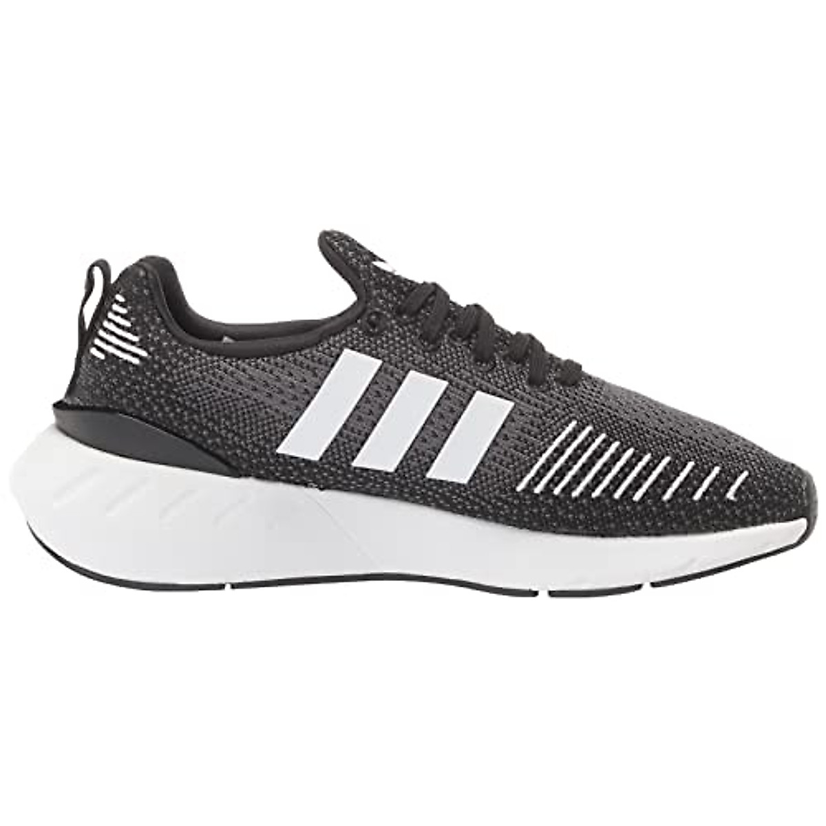 adidas Women's Swift Run 22 Sneaker, Black/White/Grey, 8