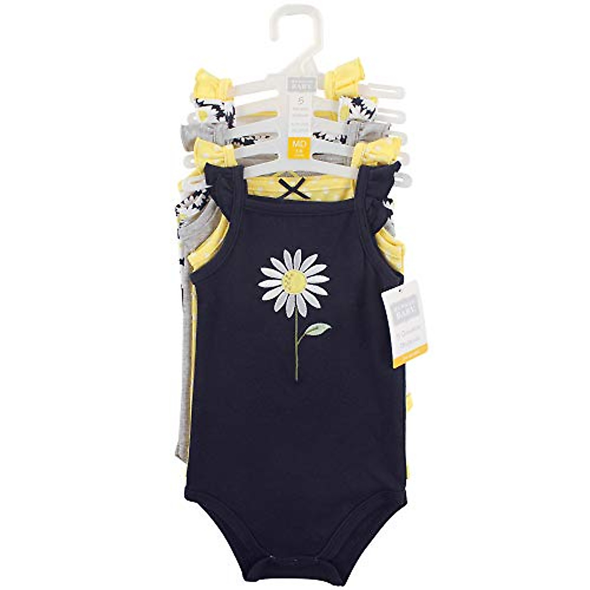 Hudson Baby baby girls Cotton Sleeveless Bodysuits Bodysuit, Daisy, 0-3 Months US
