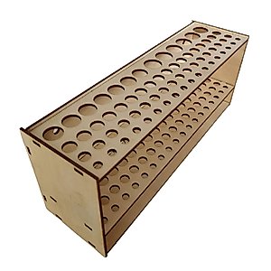 Doefo 67 Holes Paint Brush Holder for Artist | Wall Mount Paint Brush Organizer- Brush Display Tray Rack for Watercolor Brushes, Eyeliners, Colored Pencils