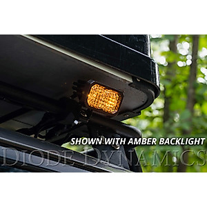 Diode Dynamics Stage Series 2in SAE/DOT White Pro Standard LED Pod (pair), Spot w/Amber Backlight