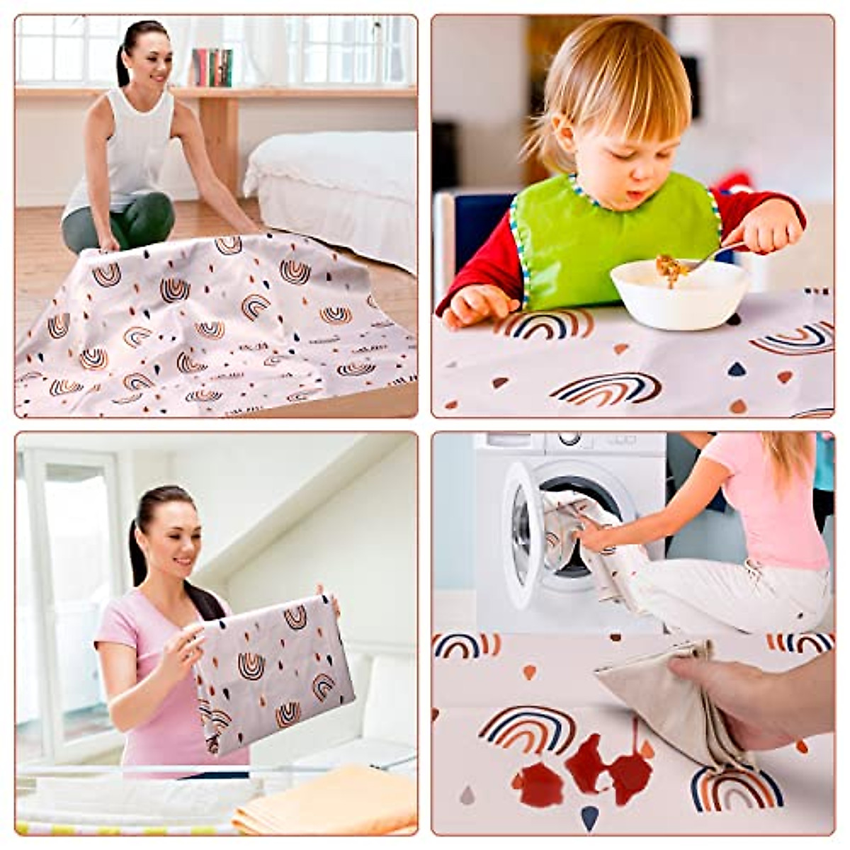 Homevio - Splat Mat Waterproof Washable - 51" - Baby Splat Mat for Under High Chair - Waterproof mat - High Chair Mat - Baby Led Weaning - Splash Mat for Under High Chair - Reusable