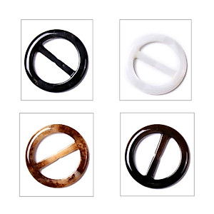 Plastic Round Shape Fashion Scarf Clip Ring - T-Shirt Clip Scarves Buckle Clothing Ring Wrap Holder (4 Colors)