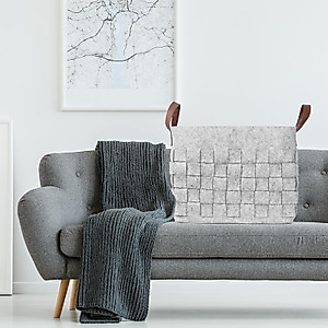 BOLDMONEKY Blankets Basket 15" x13 " x11 " 2 Pack, Large Storage Baskets for Organizing Rectangular, Living Room Dog Toy Bin for Dirty Clothes, Pillows, Towel-Light Gray