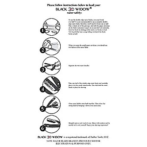 Barber Straight Razor, Professional Barber Straight Edge Razor - Barber Razor Compatible with Straight Razor Edge for Barber by Black Widow (1.5mm) (Gold)