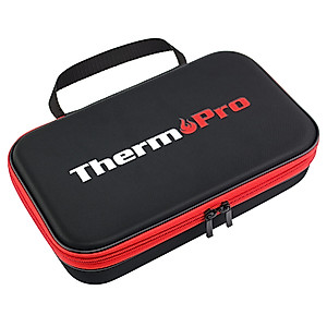 ThermoPro TP99 Hard Carrying Case Storage Bag for TP-20, TP-08S, TP-07 Wireless Remote Digital Cooking Food Meat Thermometer, Shockproof Waterproof Black Travel Protective Case/Box/Organizer