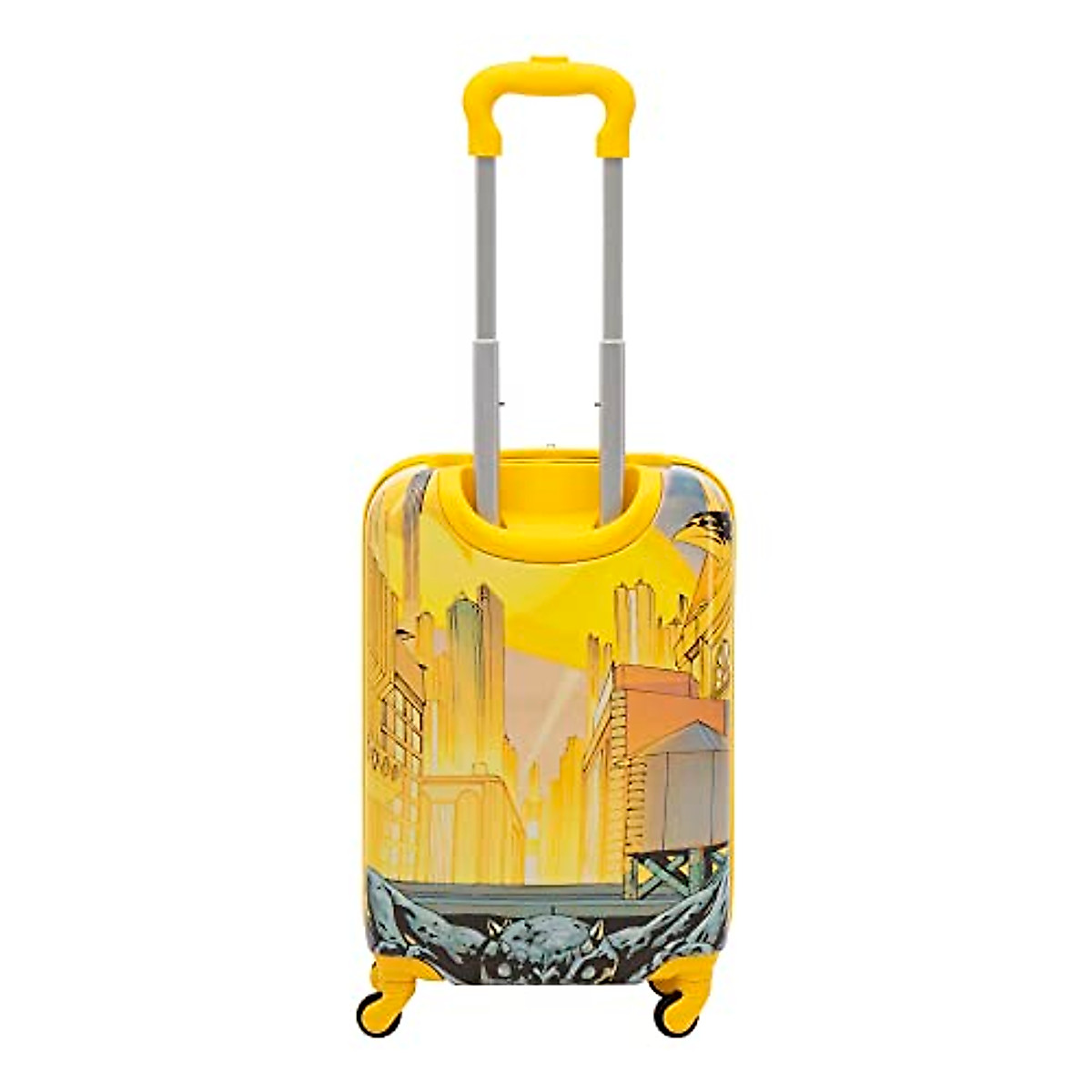 FUL DC Comics Batman 21 Inch Kids Rolling Luggage, Hardshell Carry On Suitcase with Wheels, Yellow