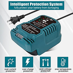 Fast Charger for Makita 18v Battery Charger Compatible with Makita 18V Battery BL1850 BL1840B BL1820 BL1815 BL1860 BL1830
