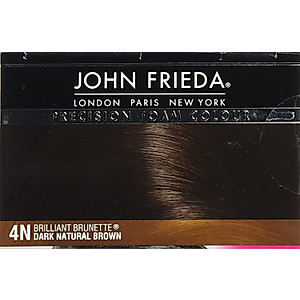 John Frieda Precision Foam Hair Colour, Dark Natural Brown 4N, 2 pk