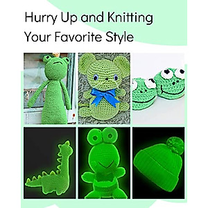 5 Pcs Glow in The Dark Yarn,Luminous Yarn for Crocheting,Glowing Yarn,Sewing Supplies for DIY Arts, Crafts & Sewing Beginners Glow in The Dark Party(55 Yards Per Roll) (White)