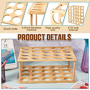 Sintuff 4 Pack Vinyl Roll Holder 80 Holes Bamboo Vinyl Storage Rack Easy to Assemble Vinyl Roll Storage Organizer for Craft Paper Roll Holder Craft Room