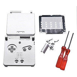 Meijunter Replacement Full Housing Shell Cover Case Repair Parts Set w/Lens&Screwdriver for Nintendo Gameboy Advance SP GBA SP Console