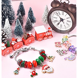 Girls Charm Bracelet Making Kit: Mermaid Jewelry Supplies Make Set Charm Bracelets Kits DIY Art Craft Set Girl Toys Age 5 6 7 8 9 10 11 12 Year Old Girl Little Children Creative Birthday Gifts for Kid