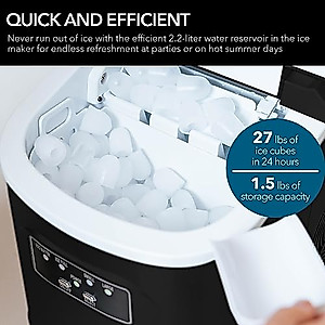 Whynter IMC-270MB Compact Portable 27 lb capacity-Black Ice Makers, One Size