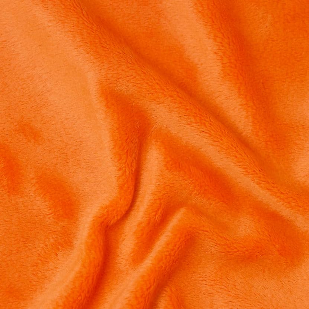 Ice Fabrics Solid Minky Fabric by The Yard - Soft, Smooth and Luxury 58/60" Extra Wide Orange Minky Fabric for Blankets, Apparel, Baby Accessories, Throws, Pillows & More - Orange - 1 Yard