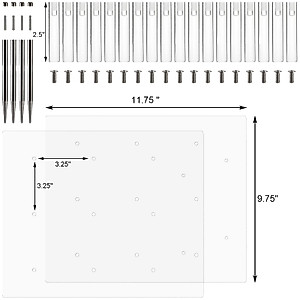 Yesland 2 Pack Upgraded Donut Wall Display Stand - Clear Acrylic Donut Holder Board with 9 Pillars Rectangular Bagels Holds for Party, Baby Shower, Bridal Shower, Wedding Treats - Will Not Tip Over