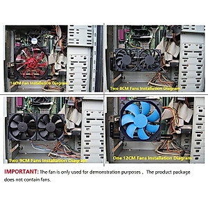 NOYITO Graphics Cooling Bracket Side-Blown North & South Bridge Vertical Cooling Bracket for PC DIY