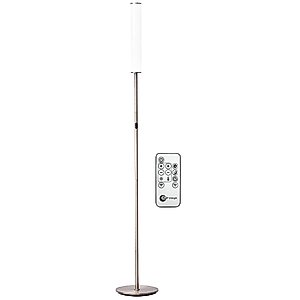 O’Bright Dimmable LED Cylinder Floor Lamp, Full Range Dimming, Minimalist Standing Pole Lamp/Torch Lamp, Floor Lamps for Living Room, Bedrooms, Porch, Patio, and Office, Black