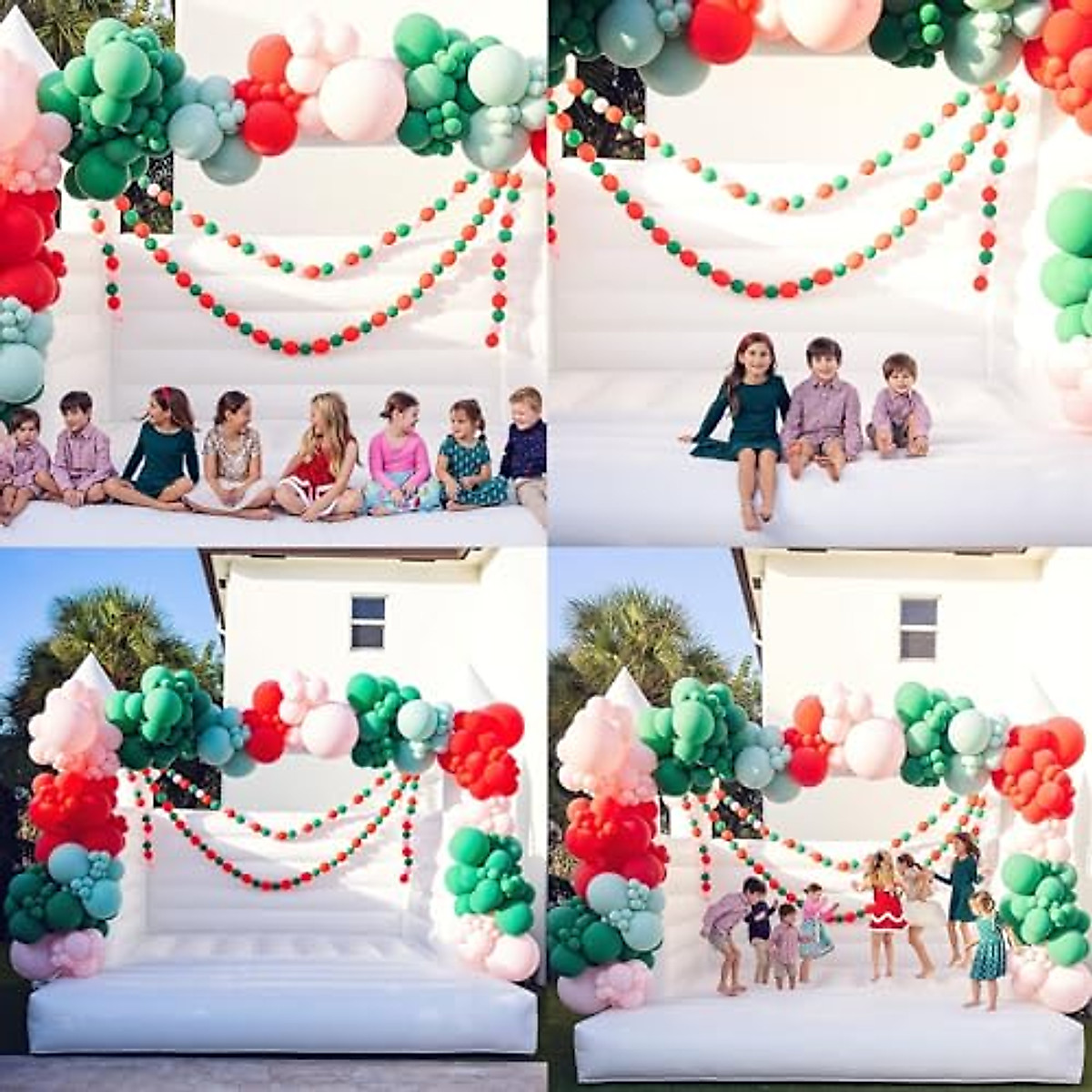 Bounce House with Ball Pit 120x96x96 inch Commercial Grade ASTM Certified White Bouncy Castle for Memorable Birthday Parties & Event (White, 15x15x12FT)