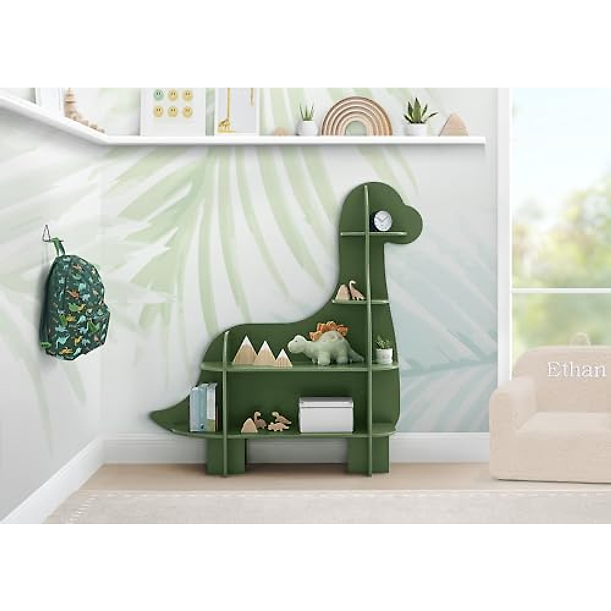 Delta Children Dinosaur Bookcase - Greenguard Gold Certified, Fern Green