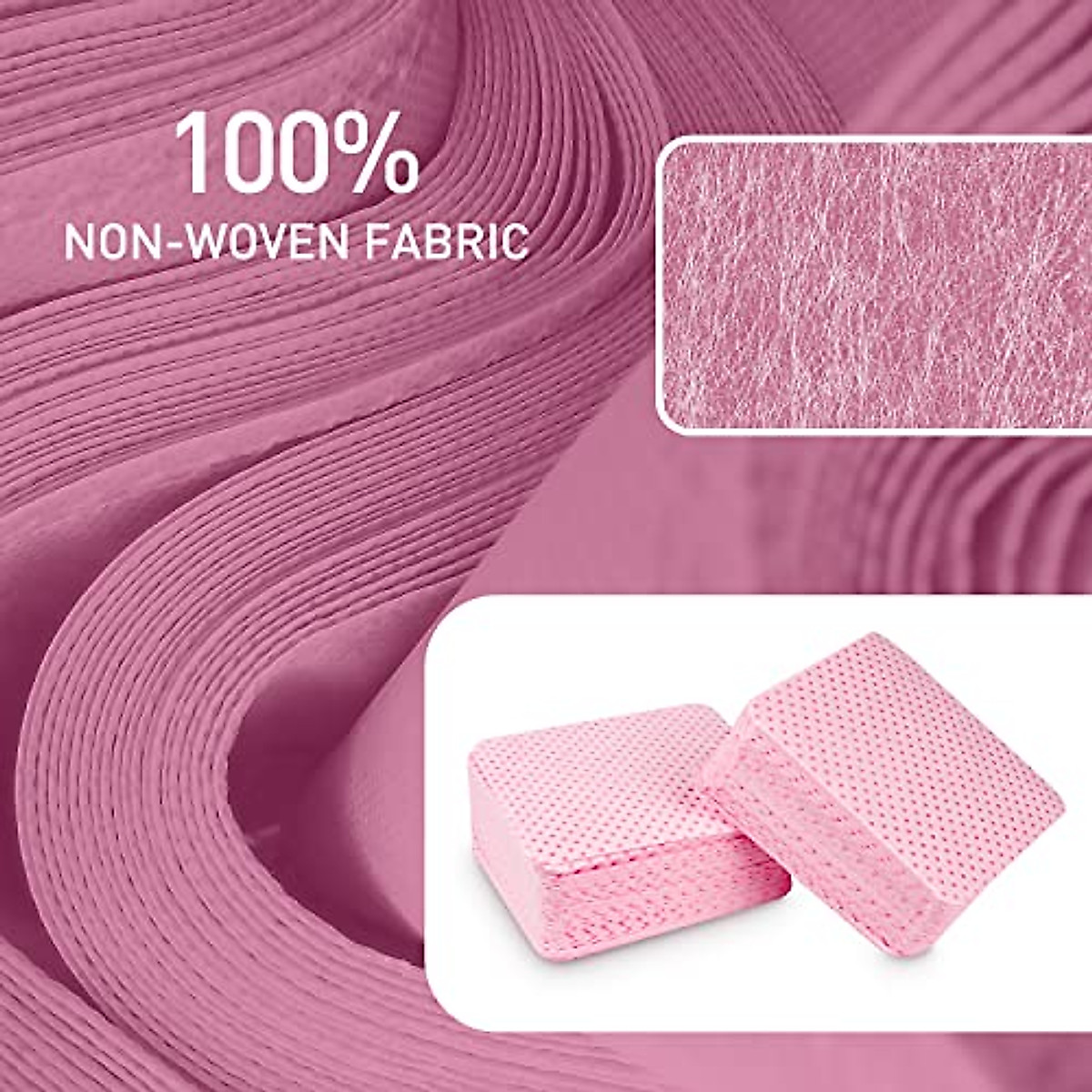 1080 PCS Pink Lint Free Nail Wipes, Eyelash Extension Wipes, Super Absorbent Soft Non-Woven with a Pump Dispenser Bottle Disposable Nail Polish Remover for Polish Clean Acrylic Nails Remover