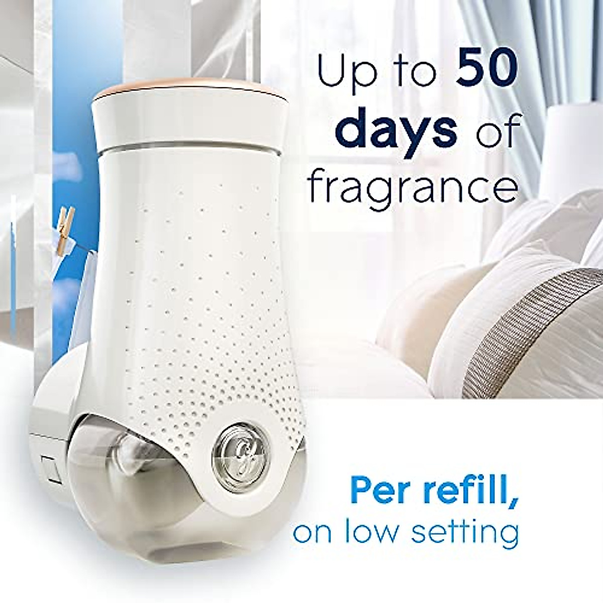 Glade PlugIns Refills Air Freshener, Scented and Essential Oils for Home and Bathroom, Clean Linen, 3.35 Fl Oz, 5 Count