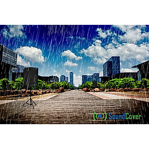 15 Inch PA/DJ Lightweight Powered Speaker Cover Bag in Black for Stand Mounted Speakers - Over the top fit, Water Resistant (not Waterproof), 50 UV Protection - Check Dimensions Before Ordering!