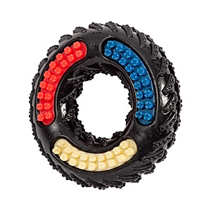 Country Living 'Tire of Fun' Recyclable TPR Textured Dog Chew Toy - Durable, Non-Toxic, and Interactive Playtime Companion for Dogs, Ideal for Dental Support and Mental Stimulation