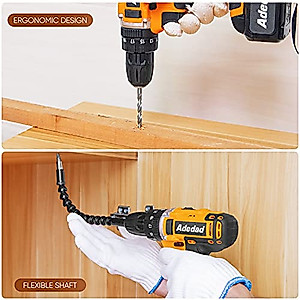 Adedad 20V Cordless Drill Set Electric Power Drill Kit with 2 Batteries and Charger,300 in-lbs Torque, 3/8 Inch Keyless Chuck, 23+1 Position,2 Variable Speed, LED Light and 48pcs Accessories
