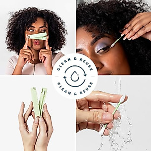 LastSwab® Reusable Cotton Swabs for Gentle & Eco-Friendly Beauty Routines - The Sustainable Alternative to Single-Use Q Tips - Zero Waste & Easy to Clean - Comes with a Convenient Travel Case Holder